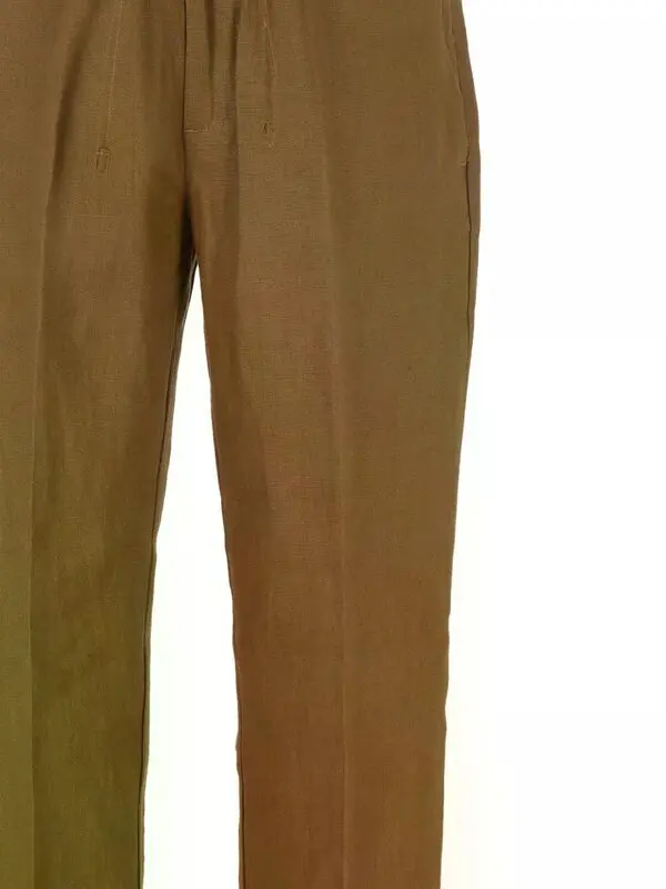 MICHAEL COAL Drawstring-waist Linen Trousers