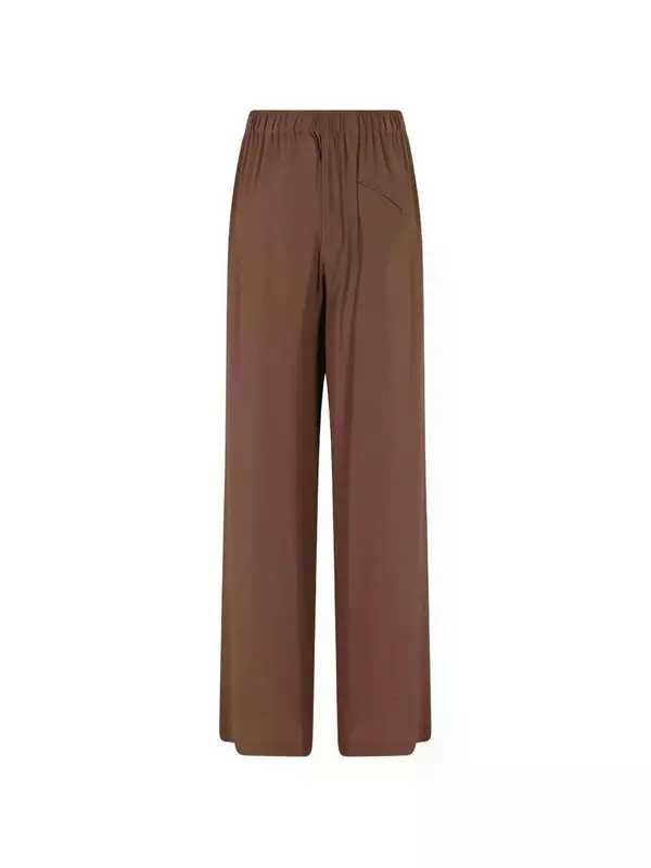 Federica Tosi Elasticated-waistband Wide Leg Trousers - Brown