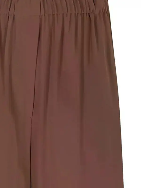 Federica Tosi Elasticated-waistband Wide Leg Trousers - Brown
