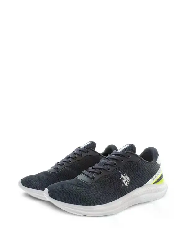 U.s. Polo Assn. Logo Patch Lace-up Sneakers - Blue