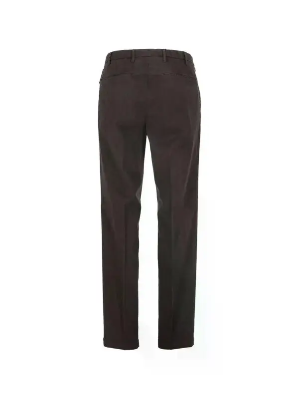MICHAEL COAL Pressed-crease Tailored Trousers - Brown