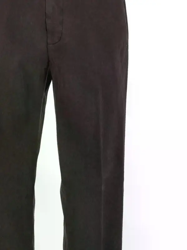 MICHAEL COAL Pressed-crease Tailored Trousers - Brown