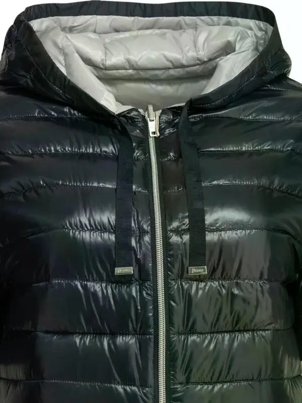 Herno Quilted Hooded Reversible Puffer Jacket - Blue
