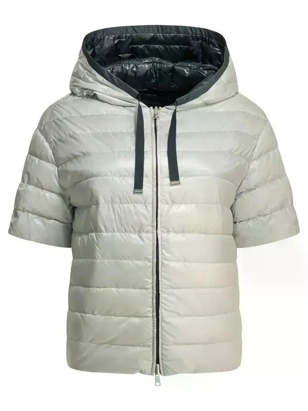 Herno Quilted Hooded Reversible Puffer Jacket - Blue