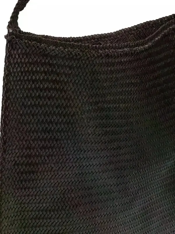Dragon Diffusion Woven Leather Tote - Brown
