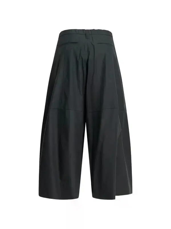 Max Mara Drawstring Waist Cotton Trousers - Grey