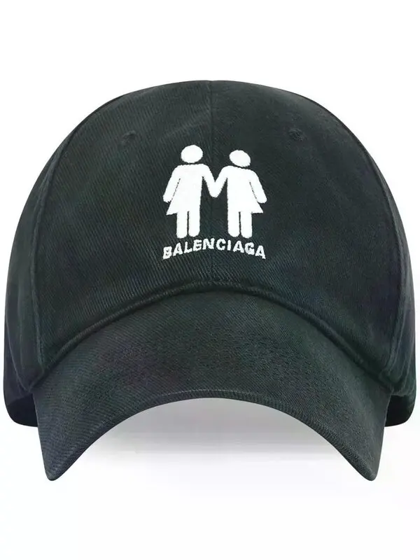 Balenciaga Pride Embroidered-logo Baseball Cap - Black