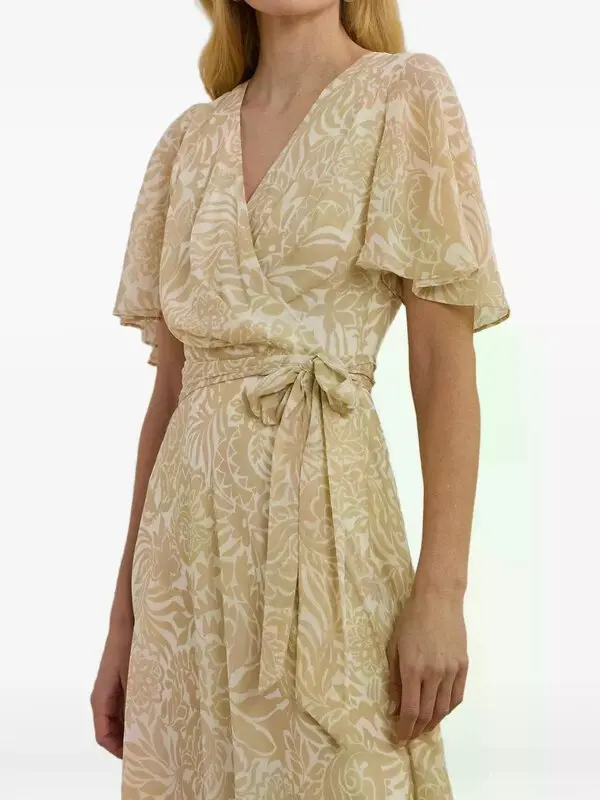 Ralph Lauren Floral-print Wrap Dress - Neutrals