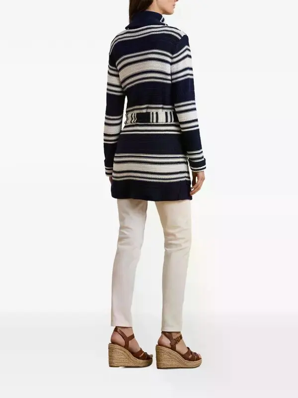 Ralph Lauren Striped Belted Cardigan