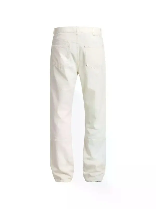 PAURA Paneled Straight Leg Jeans - Neutrals