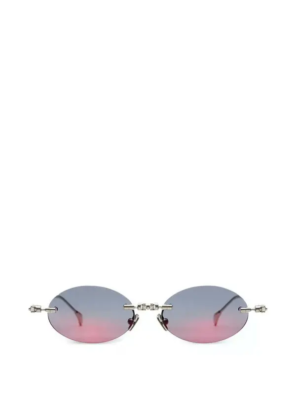 KUBORAUM Frameless Oval Sunglasses - Silver