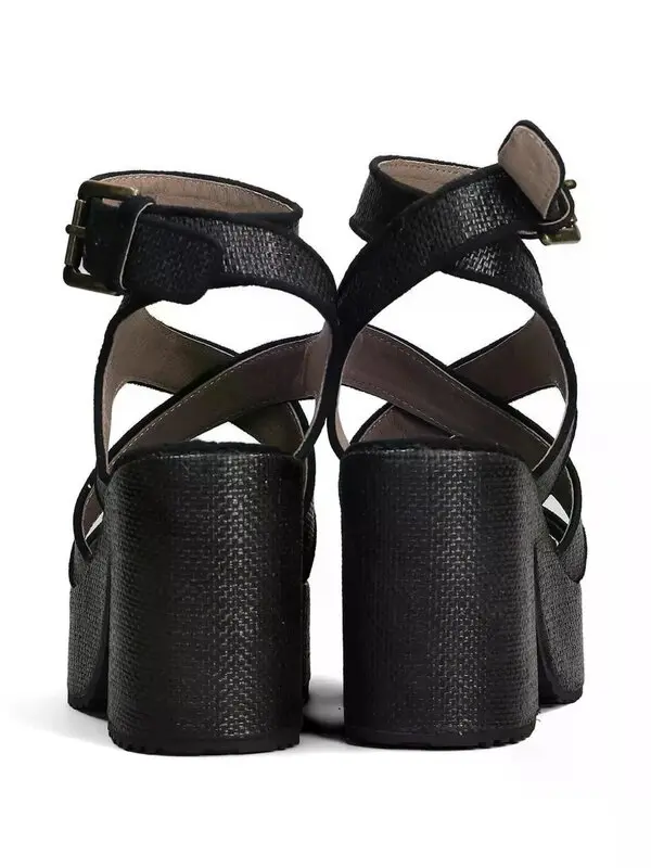 Mou Cross-strap Buckled Platform Sandals