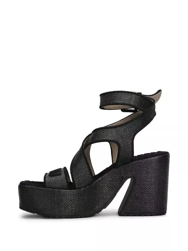 Mou Cross-strap Buckled Platform Sandals