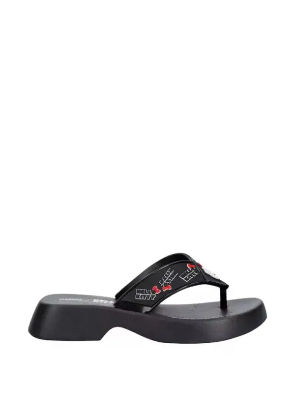 Melissa X Hello Kitty Flatform Sandals - Black