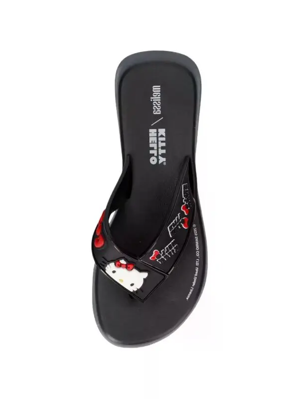 Melissa X Hello Kitty Flatform Sandals - Black