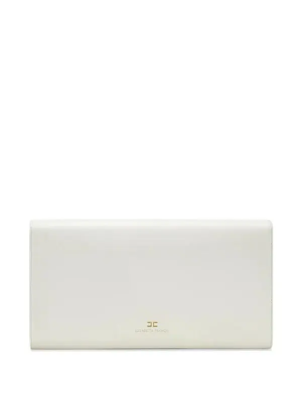Elisabetta Franchi Leather Clutch Bag - Neutrals
