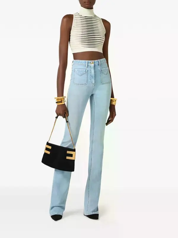 Elisabetta Franchi Sleeveless High Neck Knit Top