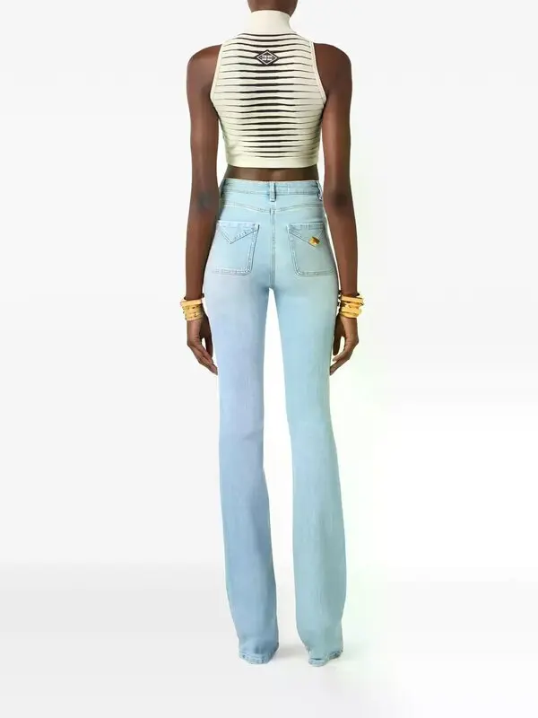 Elisabetta Franchi Sleeveless High Neck Knit Top