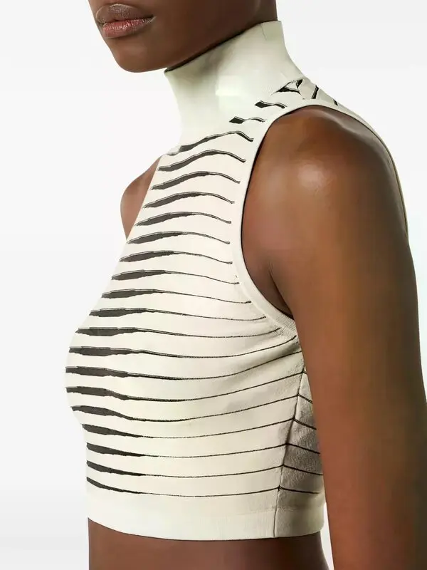 Elisabetta Franchi Sleeveless High Neck Knit Top
