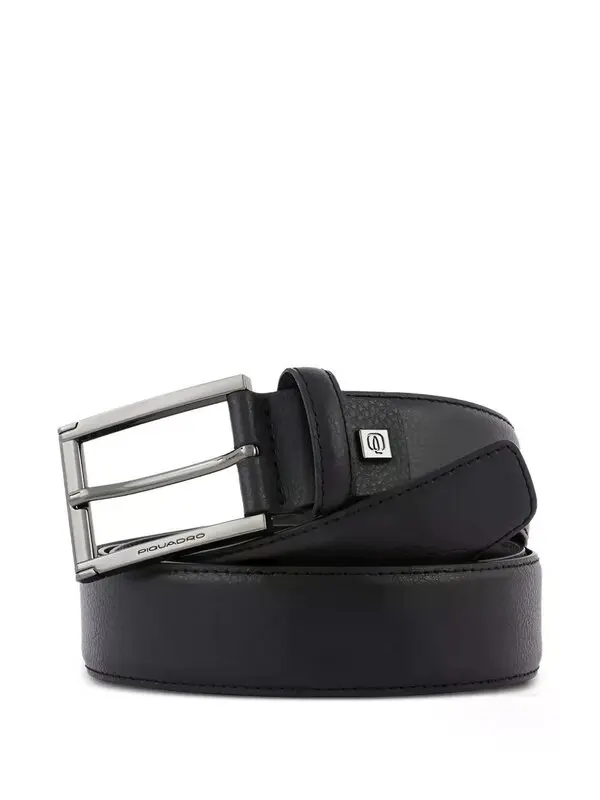 PIQUADRO Prong-buckle Leather Belt - Black