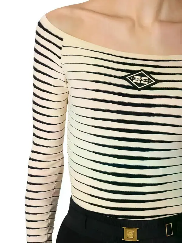 Elisabetta Franchi Off-the-shoulder Bodysuit - Neutrals