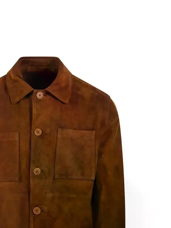 SALVATORE SANTORO Suede Patch-pocket Jacket