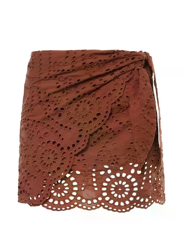 MC2 SAINT BARTH Nyra Mini Skirt - Brown