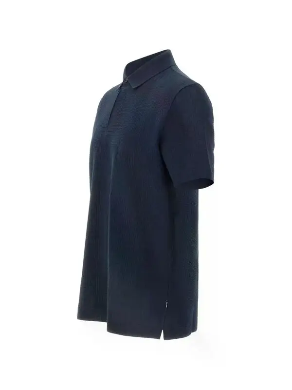 BOSS Checked Jacquard-texture Polo Shirt