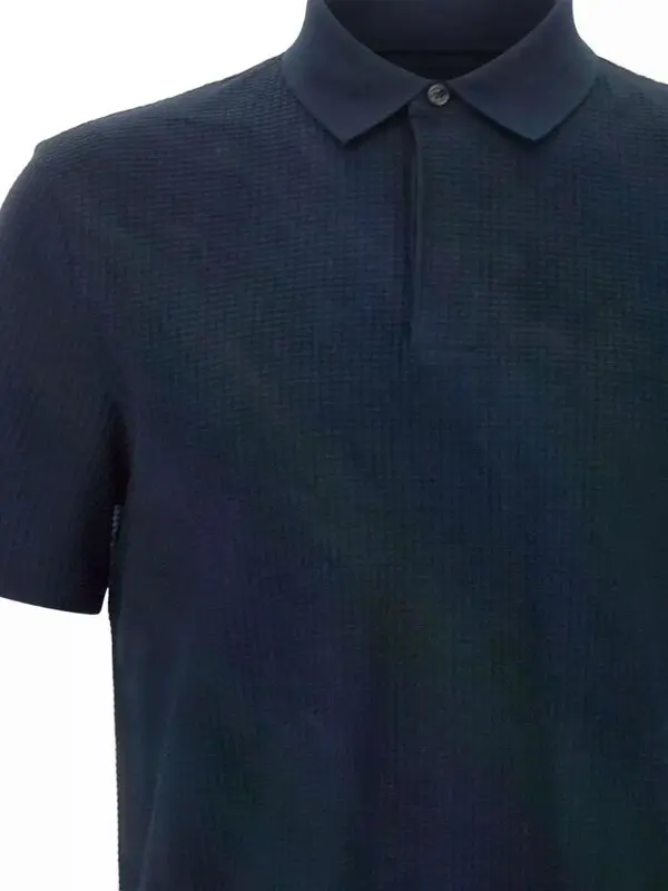 BOSS Checked Jacquard-texture Polo Shirt