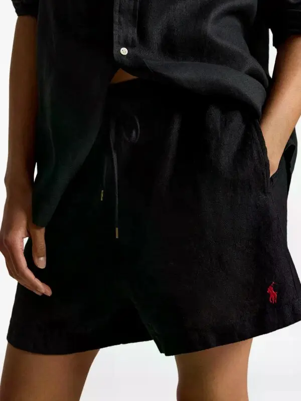 Polo Ralph Lauren Logo-embroidered Drawstring Shorts - Black