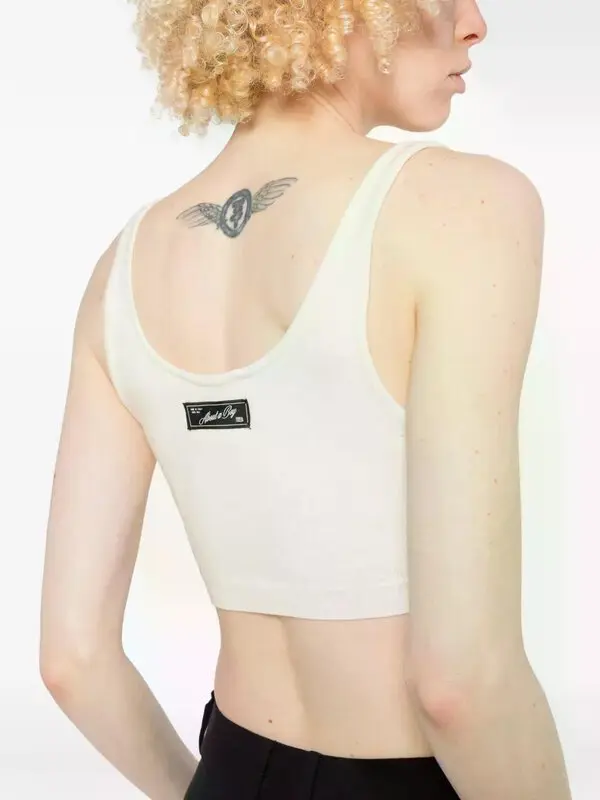 Erika Cavallini Ribbed Knit Crop Top