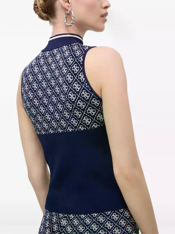 Guess Monogram-pattern Sleeveless Top
