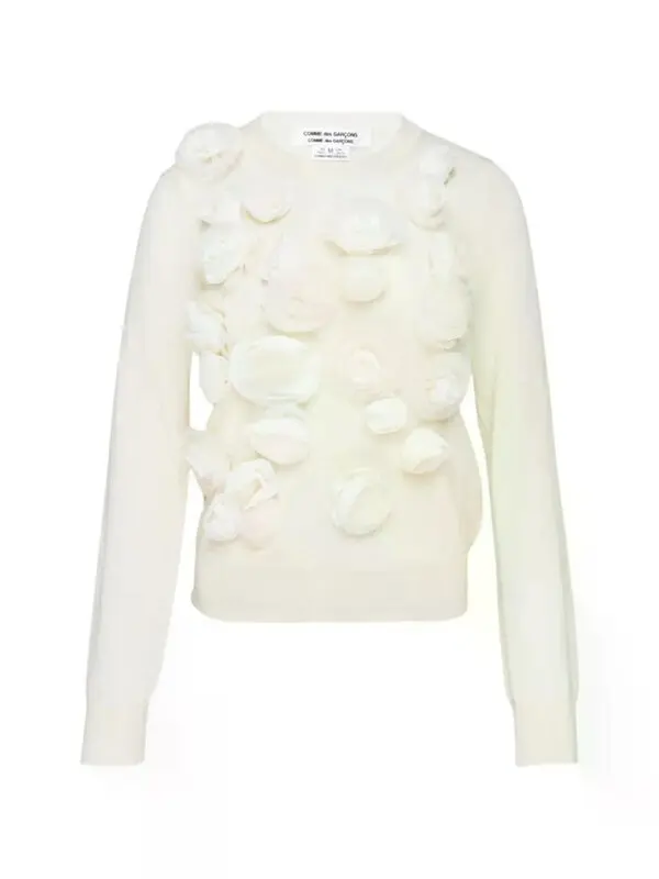 Comme Des Garçons Floral-appliqué Sweater