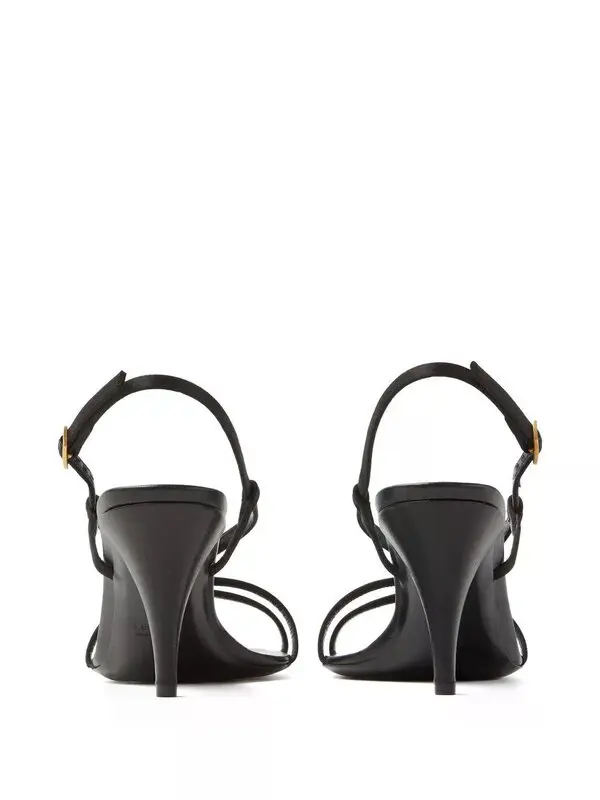 Versace Valentina Satin Sandals 80 Mm - Black