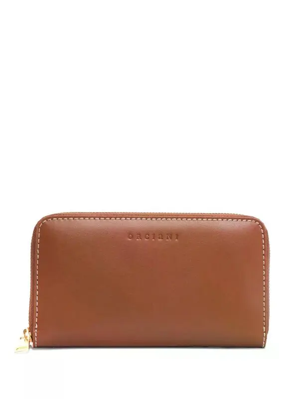 Orciani Logo-debossed Leather Wallet - Brown