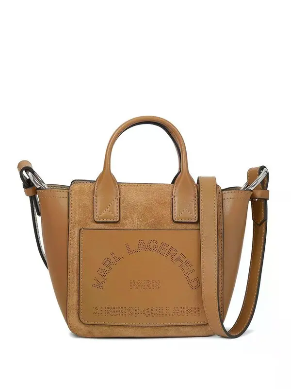Karl Lagerfeld Leather Logo-print Mini Tote Bag