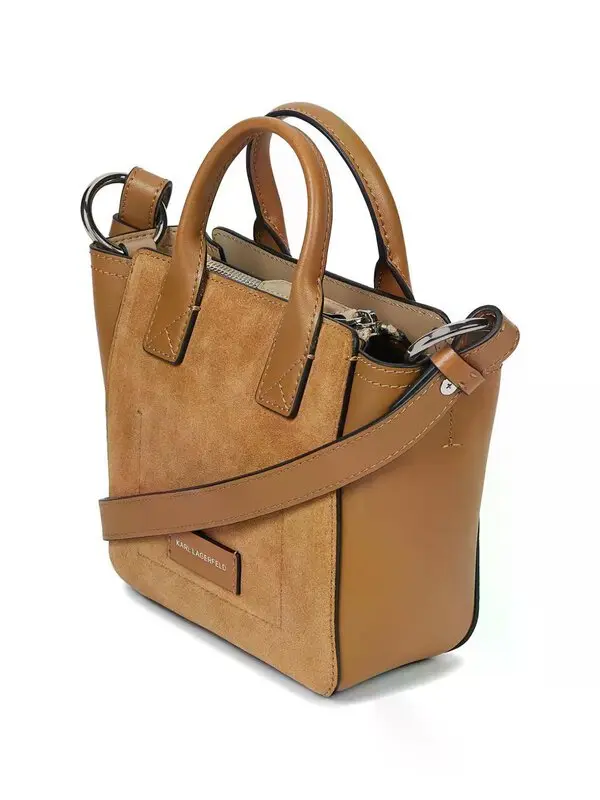 Karl Lagerfeld Leather Logo-print Mini Tote Bag