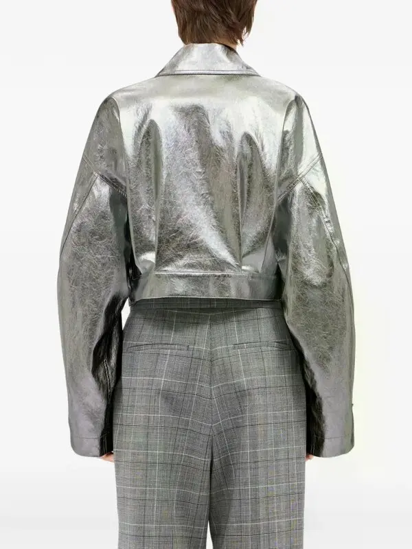 MSGM Belted Jacket - Silver