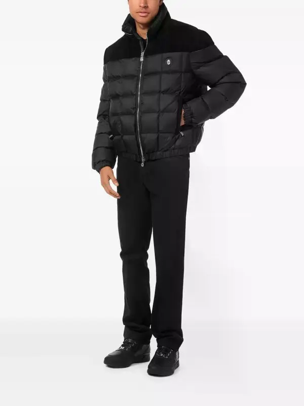 BILLIONAIRE Quilted Puffer Jacket - Black