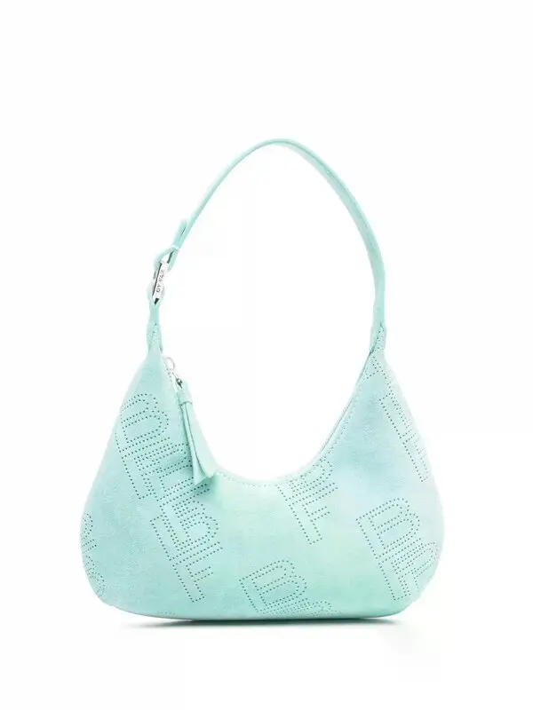 By Far Amber Perforated Logo Shoulder Bag