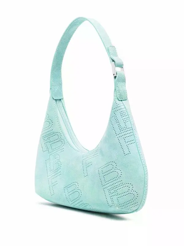 By Far Amber Perforated Logo Shoulder Bag