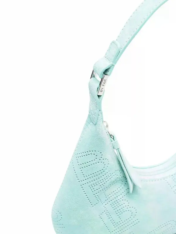 By Far Amber Perforated Logo Shoulder Bag