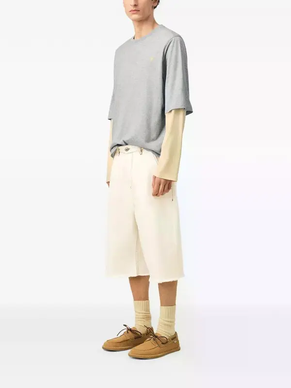 AMI Paris Cotton Wide-fit Shorts