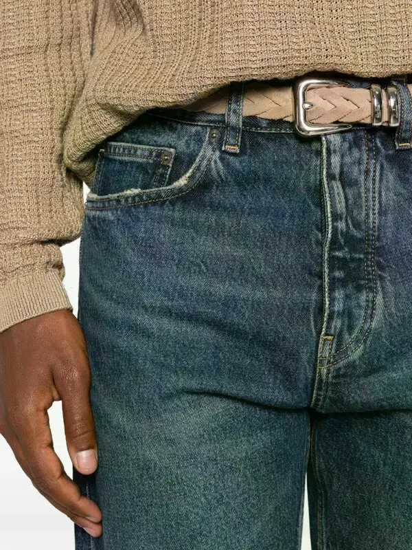 SUNFLOWER Faded-effect Straight Leg Jeans