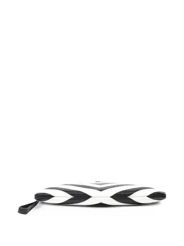 Saint Laurent Cassandre Chevron Print Pouch