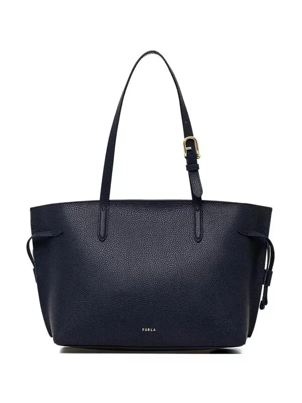 Furla Large Ava Grained-leather Tote Bag - Blue