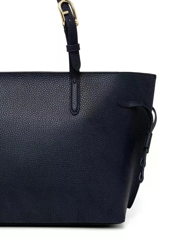 Furla Large Ava Grained-leather Tote Bag - Blue
