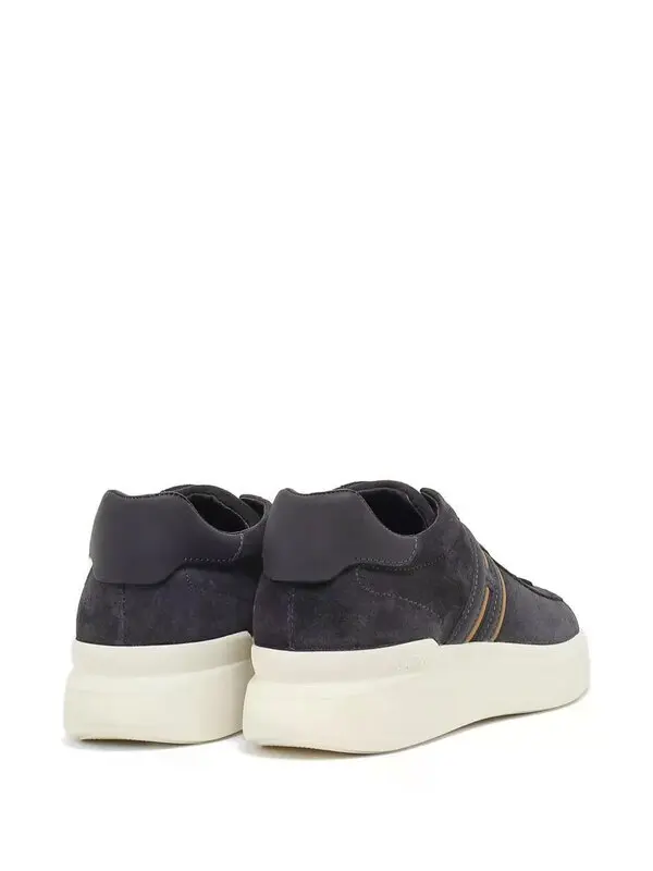 Hogan Logo-patch Suede Sneakers - Blue