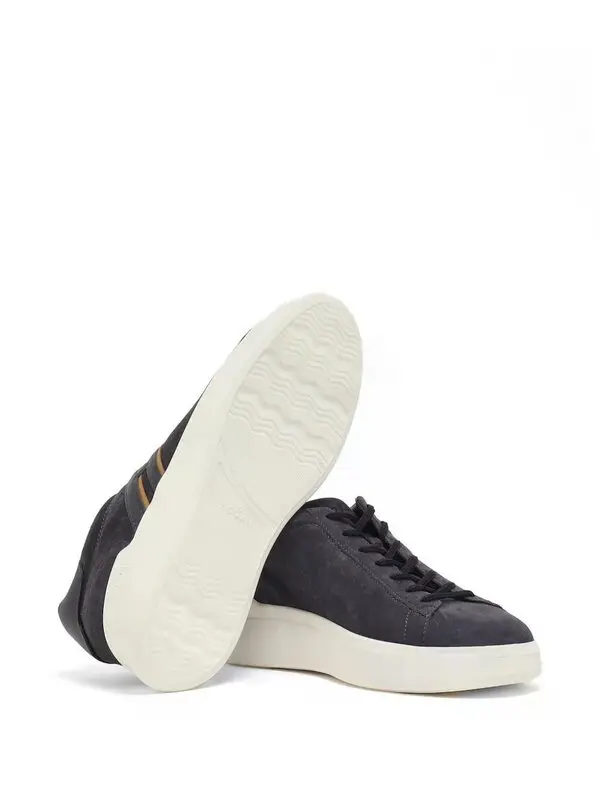 Hogan Logo-patch Suede Sneakers - Blue