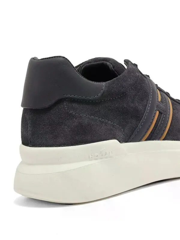 Hogan Logo-patch Suede Sneakers - Blue